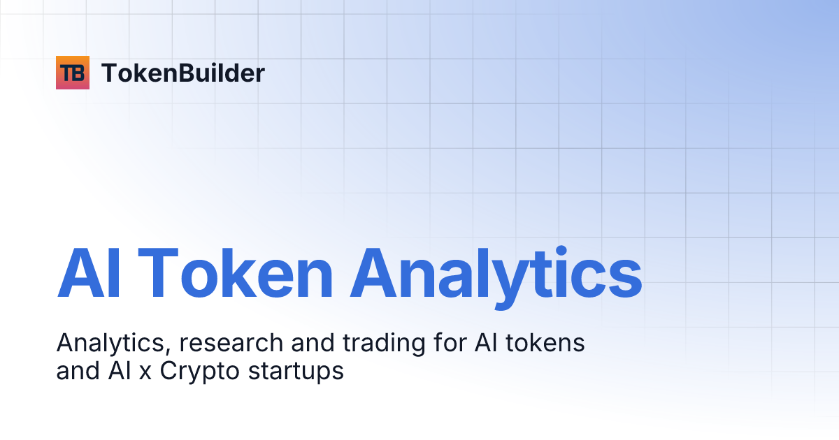 AI Token Analytics | TokenBuilder